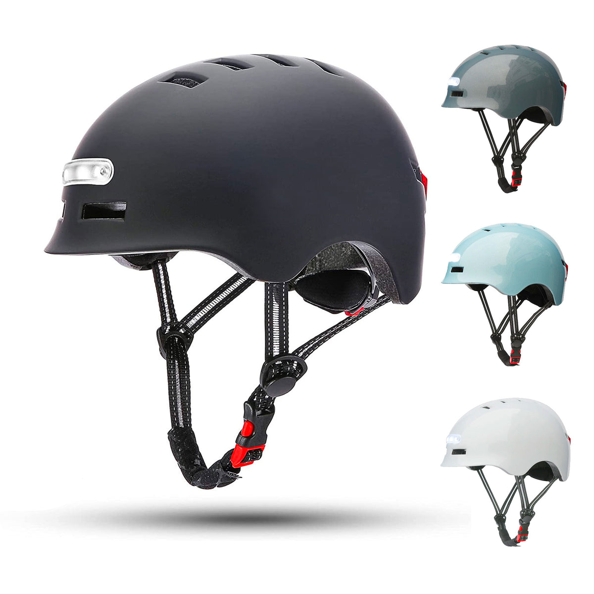 Bike Helmet with USB Rechargeable Lights – Happy EBikes